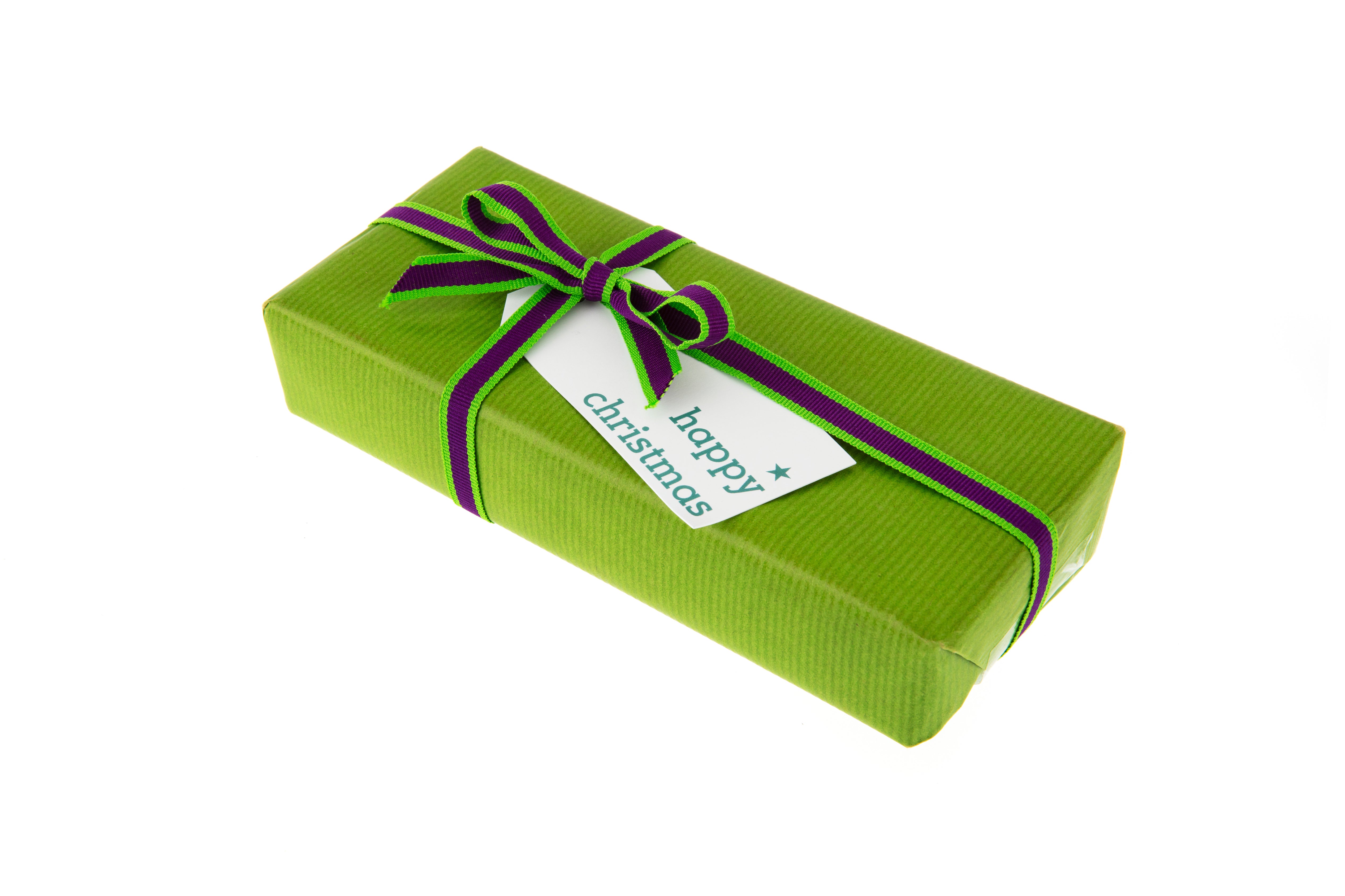 10m Roll Purple Ribbon with Lime Green Edging - Sophies Ribbons